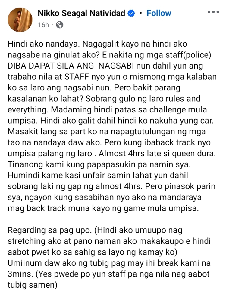 Nikko Natividad Responds to Accusations He Cheated in Donnalyn Bartolome's Game | Newspapers