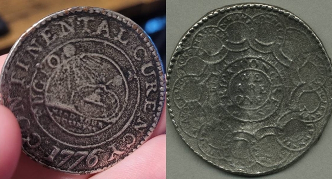 1776 Continental Coin Discovered in Tin Can Sold at Auction for PHP 1.8 ...