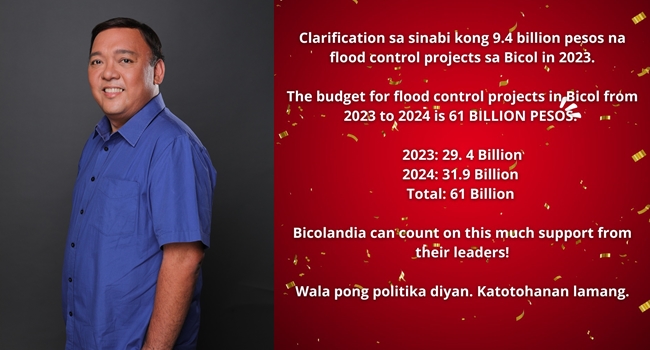 Harry Roque Claims the Budget for Flood Control Projects in Bicol for ...