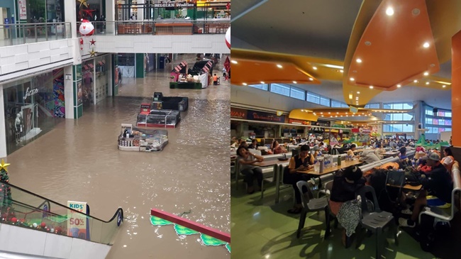 Shopping Mall in Naga City Hit by Flood, Evacuees Move To 2nd Floor of ...