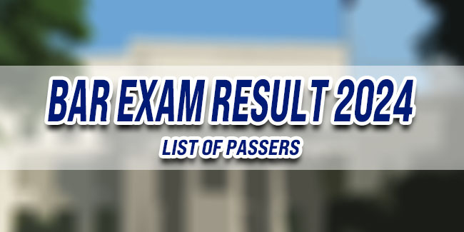 Bar Exam Result 2024 LIST OF PASSERS | Newspapers