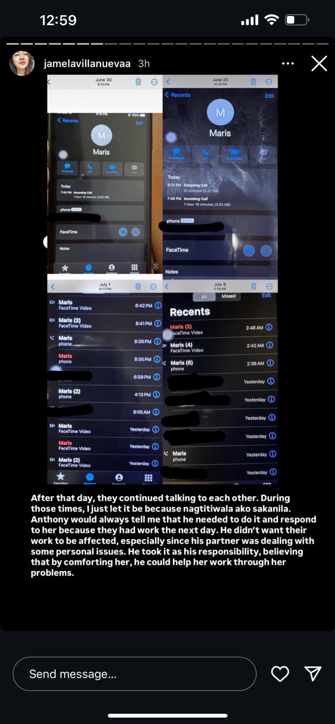 Anthony Jennings' Ex-Girlfriend Jamela Villanueva Posts Alleged "Betrayal" by Actor w/ Maris ...