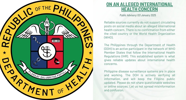DOH Issues Advisory on Alleged International Health Concern | Newspapers