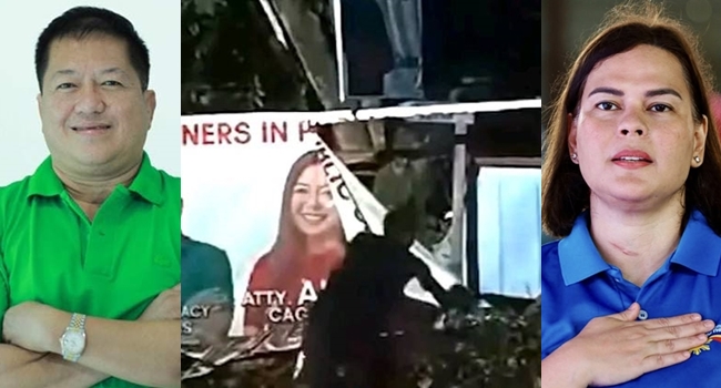 Davao Residents Tear Down Cong. Cagas’ Tarpaulin Over Sara Duterte’s ...