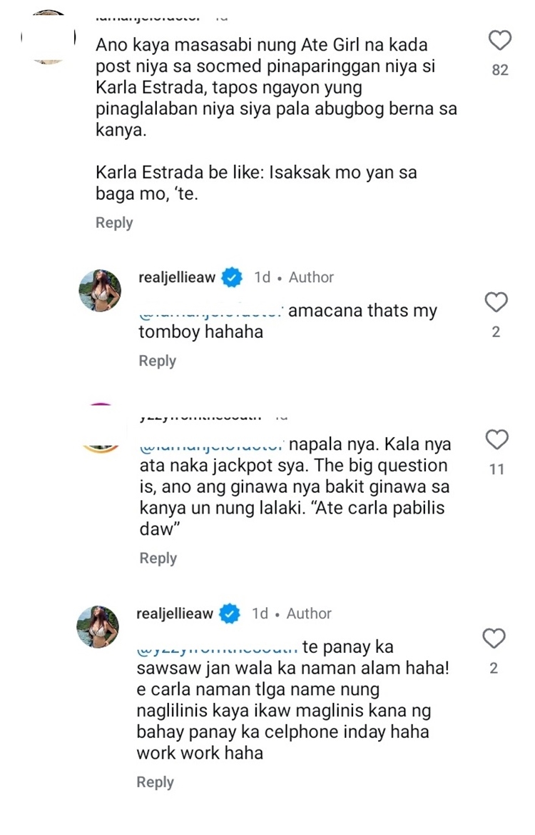 Jellie Aw Responds to Bashers Siding with Karla Estrada | Newspapers