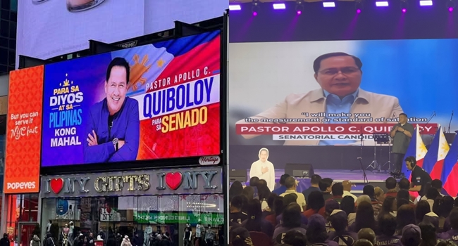 Pastor Apollo Quiboloy’s Campaign Billboard Spotted in New York City ...