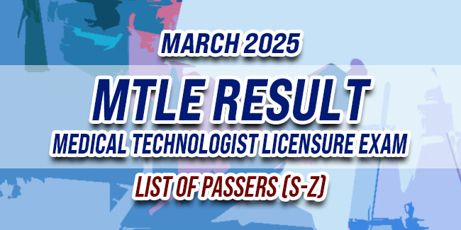 MTLE Result March 2025 LIST OF PASSERS (S-Z) | Newspapers