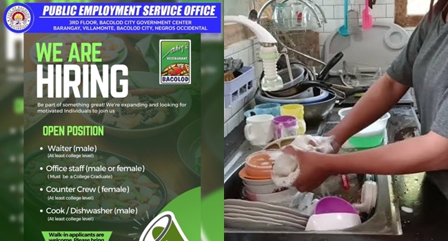 College-Level Requirement for Cook/Dishwasher Job Sparks Reactions ...