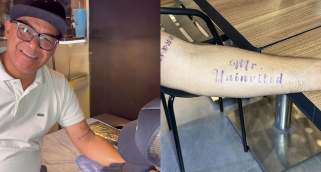 Gene Padilla Shows Off His 'Mr. Uninvited' Tattoo | Newspapers