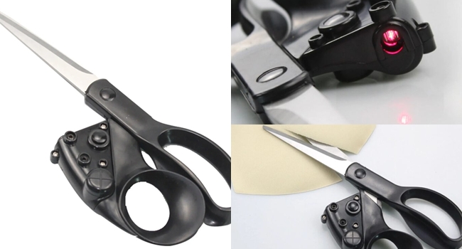 LAZADA BUDOL FINDS - Professional Laser Guided Scissors (Features ...