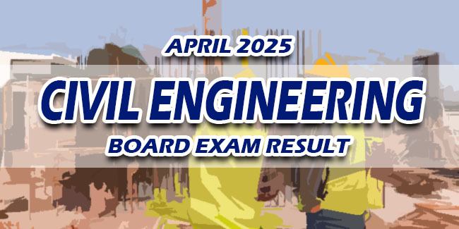 Civil Engineering Board Exam Result April 2025 | Newspapers