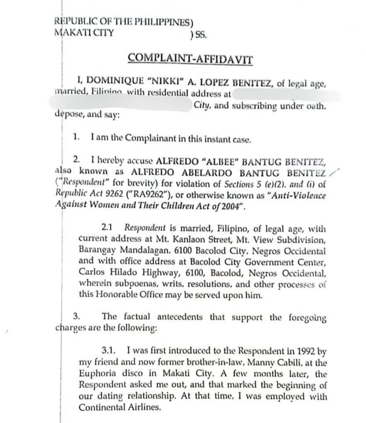 Ivana Alawi Named as Mayor Albee Benitez's Alleged Mistress in VAWC ...