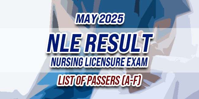 NLE Result May 2025 LIST OF PASSERS (A-F) | Newspapers