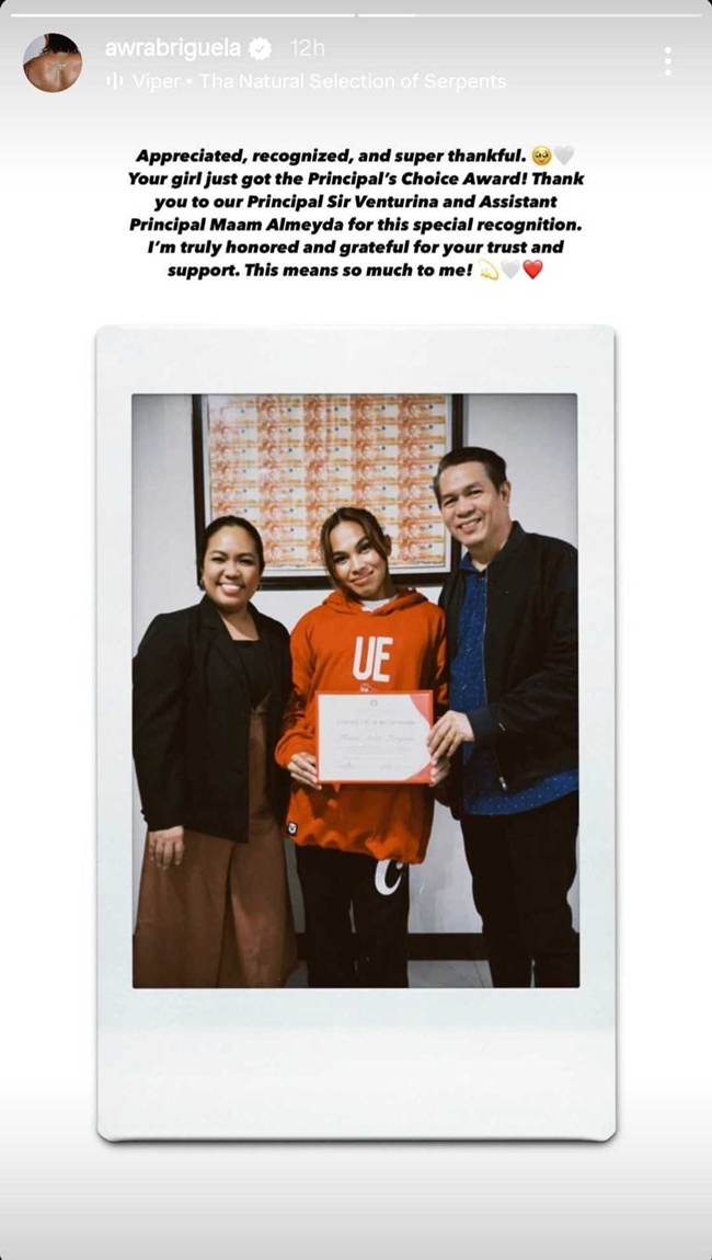 Read Awra Briguela’s Emotional Message About Her School Award | Newspapers