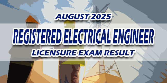 Registered Electrical Engineer Licensure Exam Result August 2025 ...