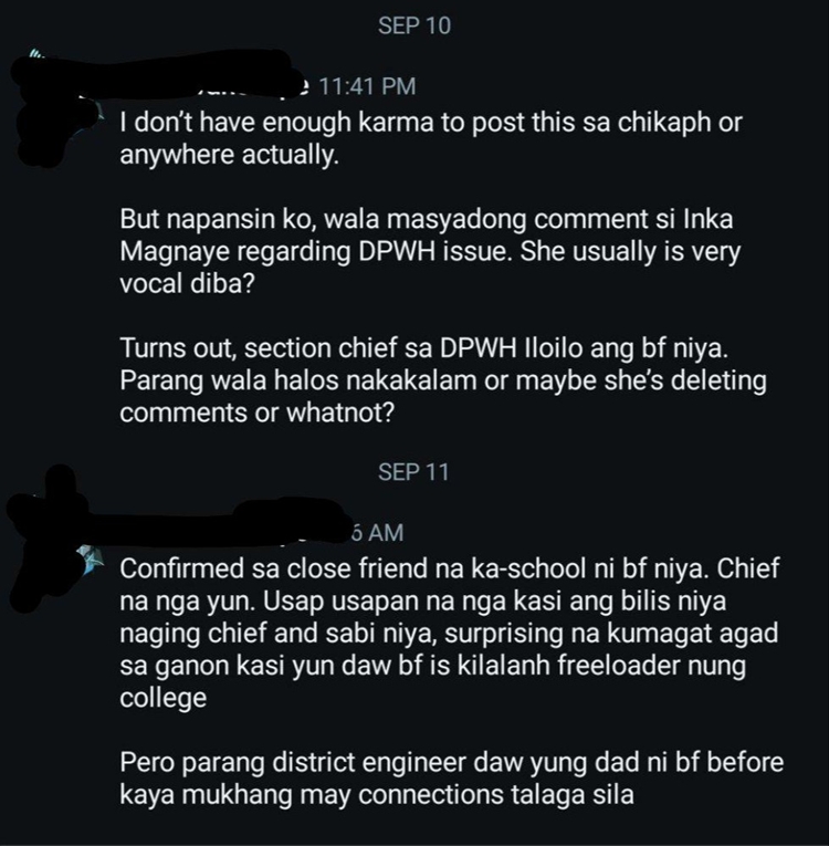 Inka Magnaye Defends DPWH Engineer Boyfriend Amid Corruption ...