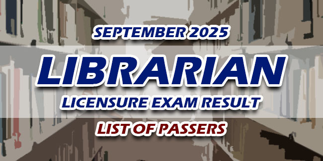 Librarian Licensure Exam Result September 2025 LIST OF PASSERS | Newspapers