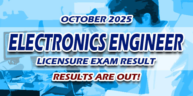 Electronics Engineer Licensure Exam Result October 2025 JUST RELEASED ...
