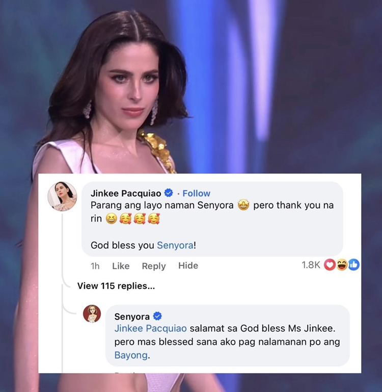 Jinkee Pacquiao Reacts After Being Compared to Miss Universe Winner ...