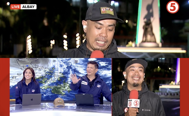 TV5 Cameraman Mac Ortiz Turns Reporter During Typhoon Uwan | Newspapers