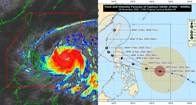 Typhoon Uwan Latest Update According to PAGASA (as of 11 AM – Nov. 8 ...
