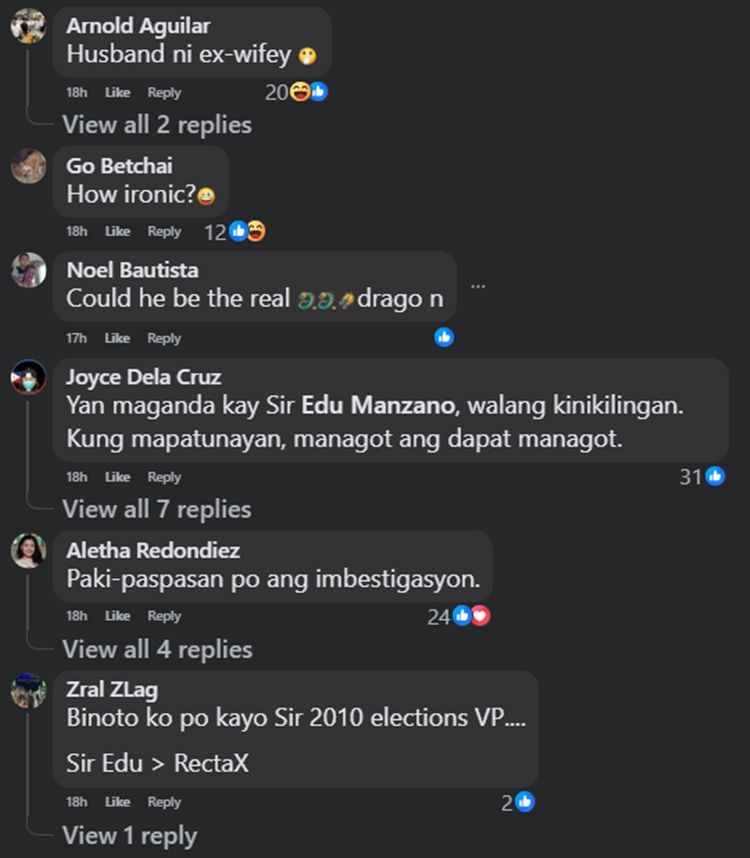 Edu Manzano Shares Article Linking Ralph Recto to Plunder Case | Newspapers