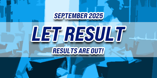 LET Result September 2025 JUST RELEASED | Newspapers