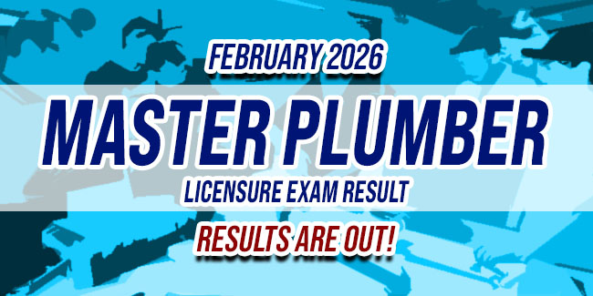 Master Plumber Licensure Exam Result February 2026 JUST RELEASED ...