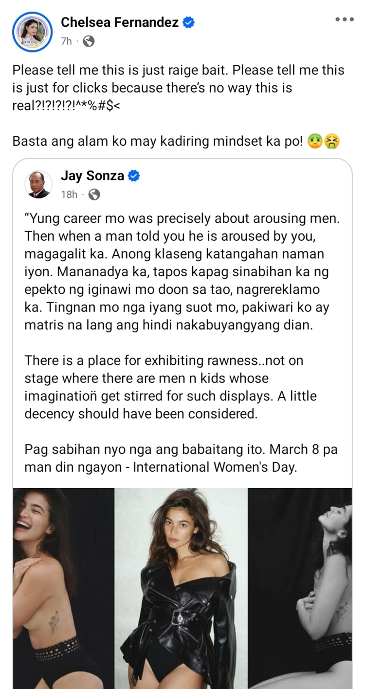 Chelsea Fernandez Fires Back at Jay Sonza for Attacking Anne Curtis ...