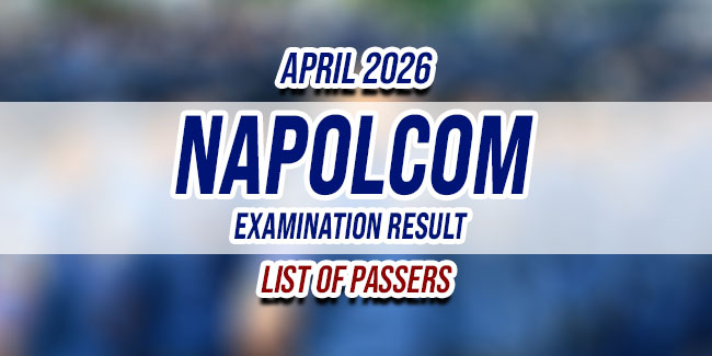 NAPOLCOM Exam Result April 2026 LIST OF PASSERS | Newspapers
