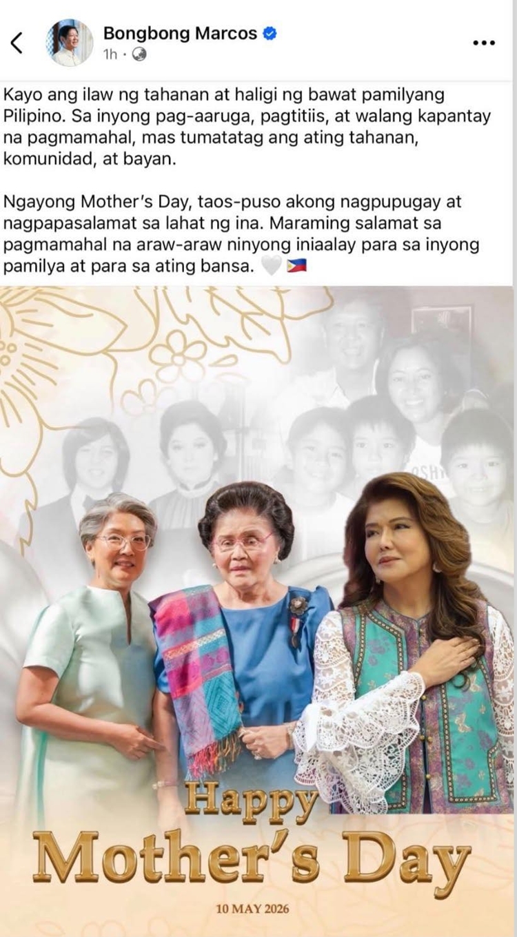 Juliana Parizcova Segovia Reacts to Ferdinand Marcos Jr.’s Mother’s Day ...